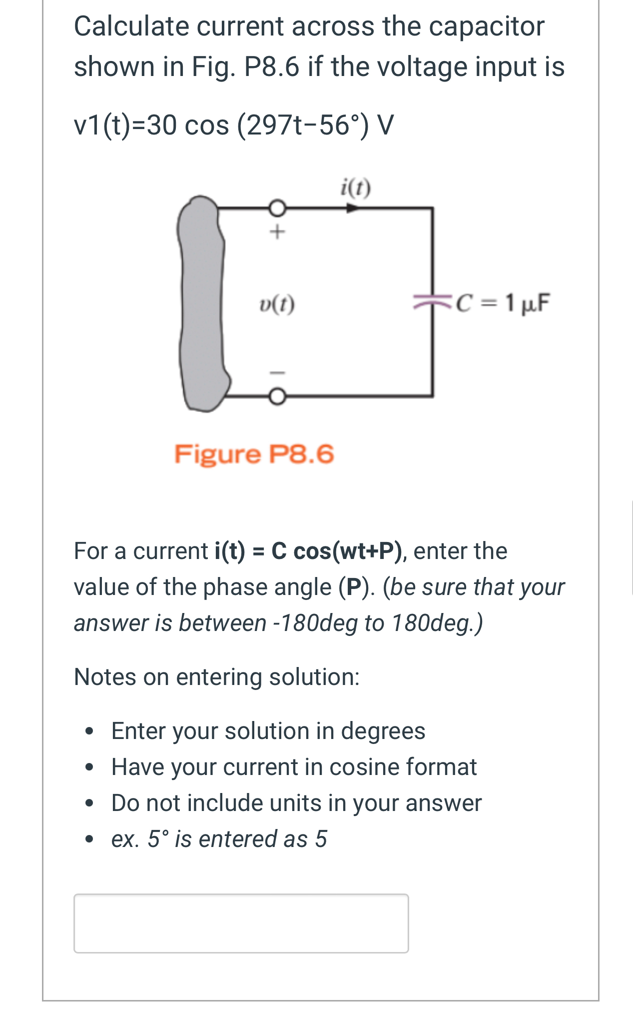 Solved Calculate current across the capacitor shown in Fig. | Chegg.com