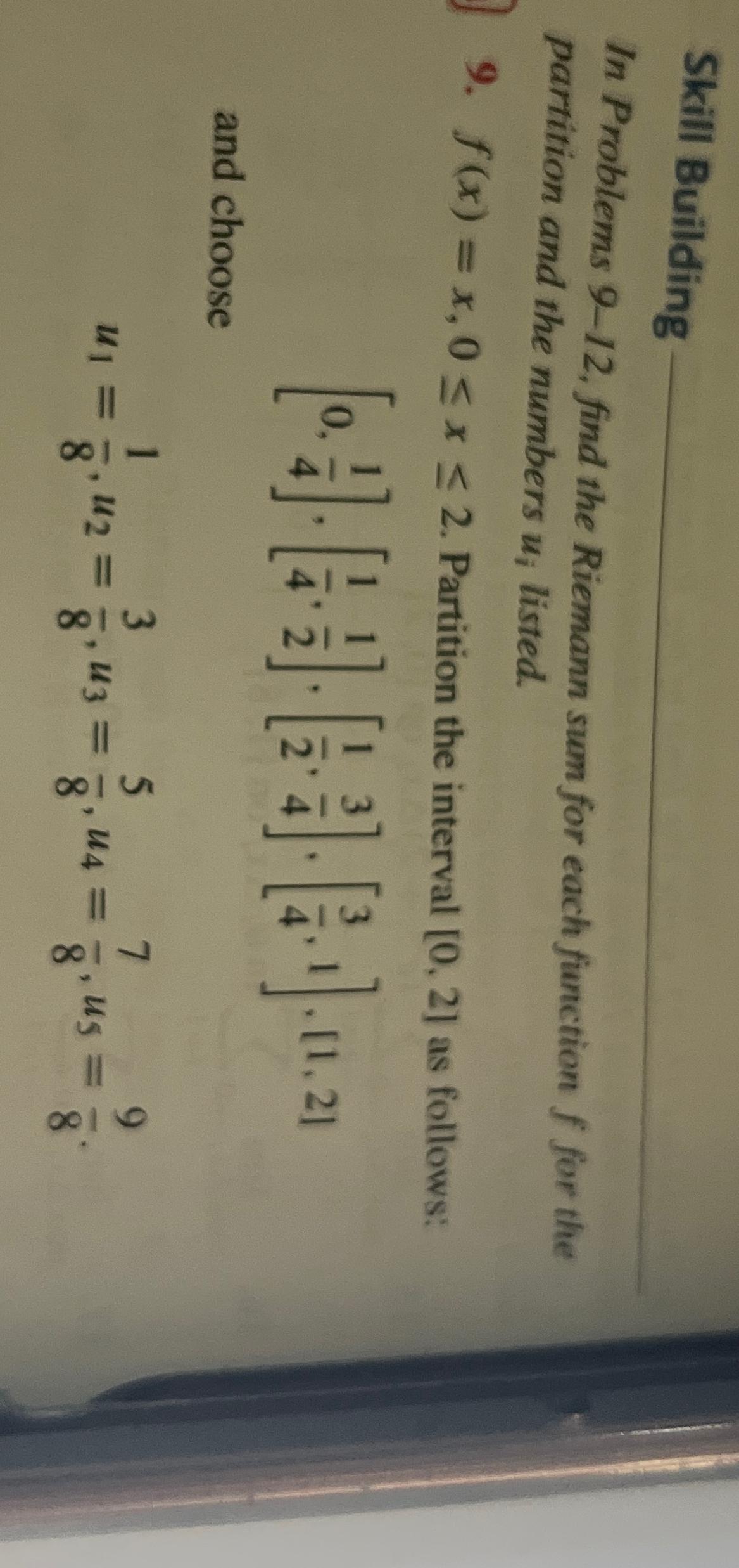 Solved Skill BuildingIn Problems 9-12, ﻿find the Riemann sum | Chegg.com