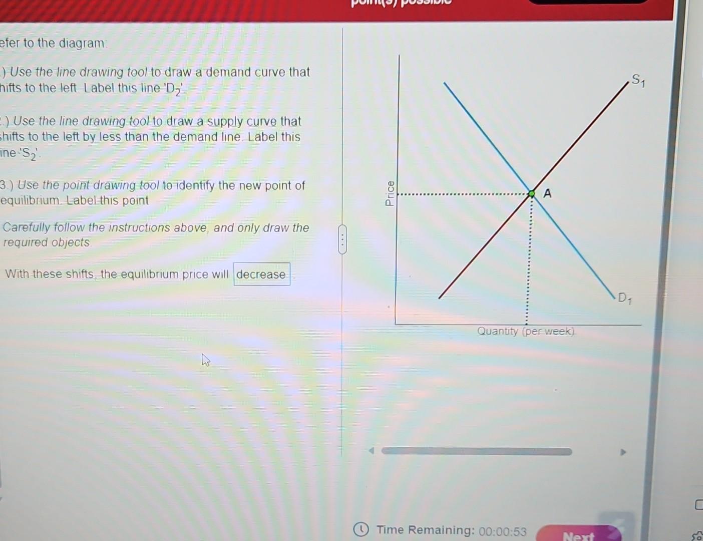 Solved Use the line drawing tool to draw a demand curve that | Chegg.com