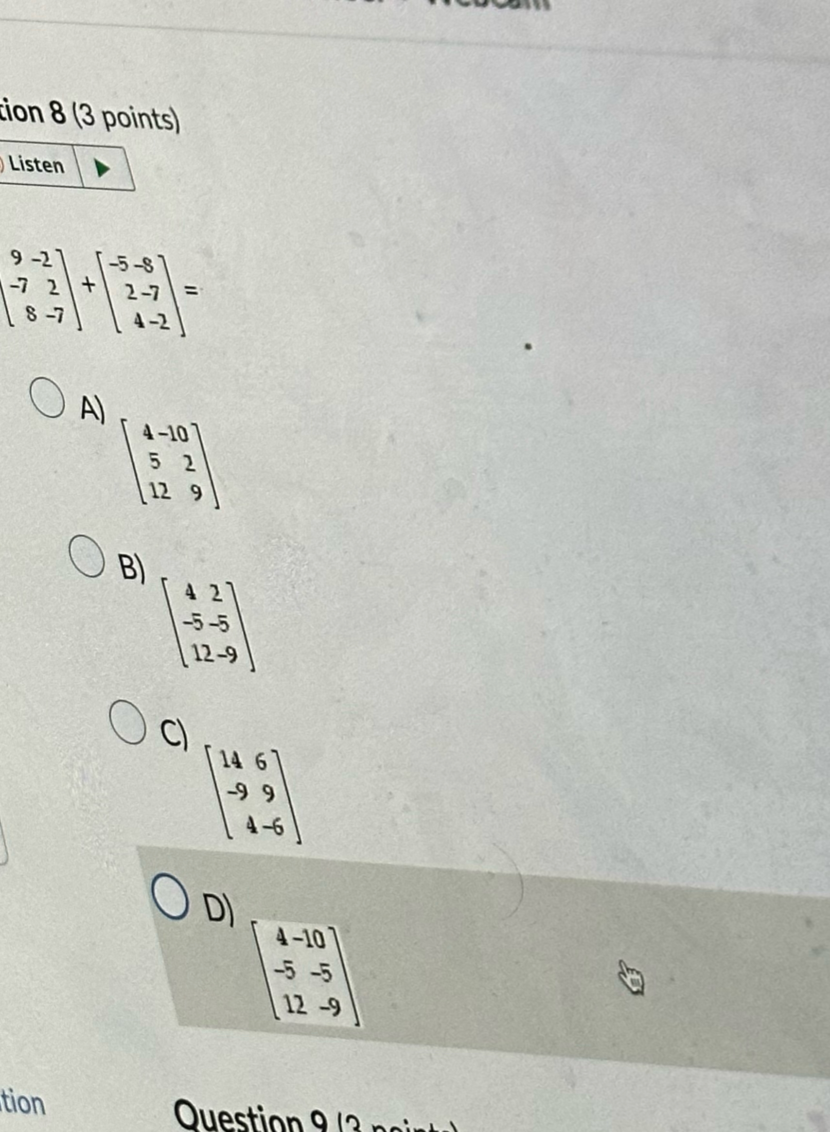 Solved cion 8 (3 | Chegg.com