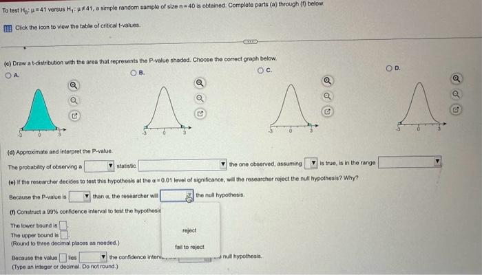 Solved To test H2:μ=41 versus H1:μ =41, a simple candom | Chegg.com