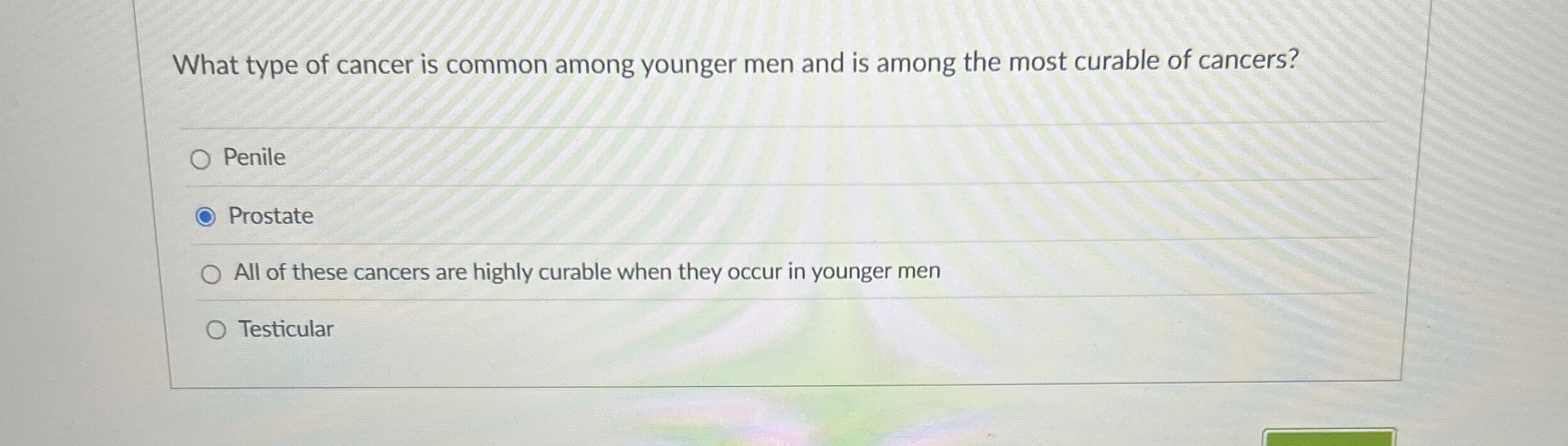 High Quality SOLUTION What type of cancer is common among younger men and | Chegg.com