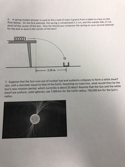 Solved b. A spring loaded shooter is used to fire a ball of | Chegg.com