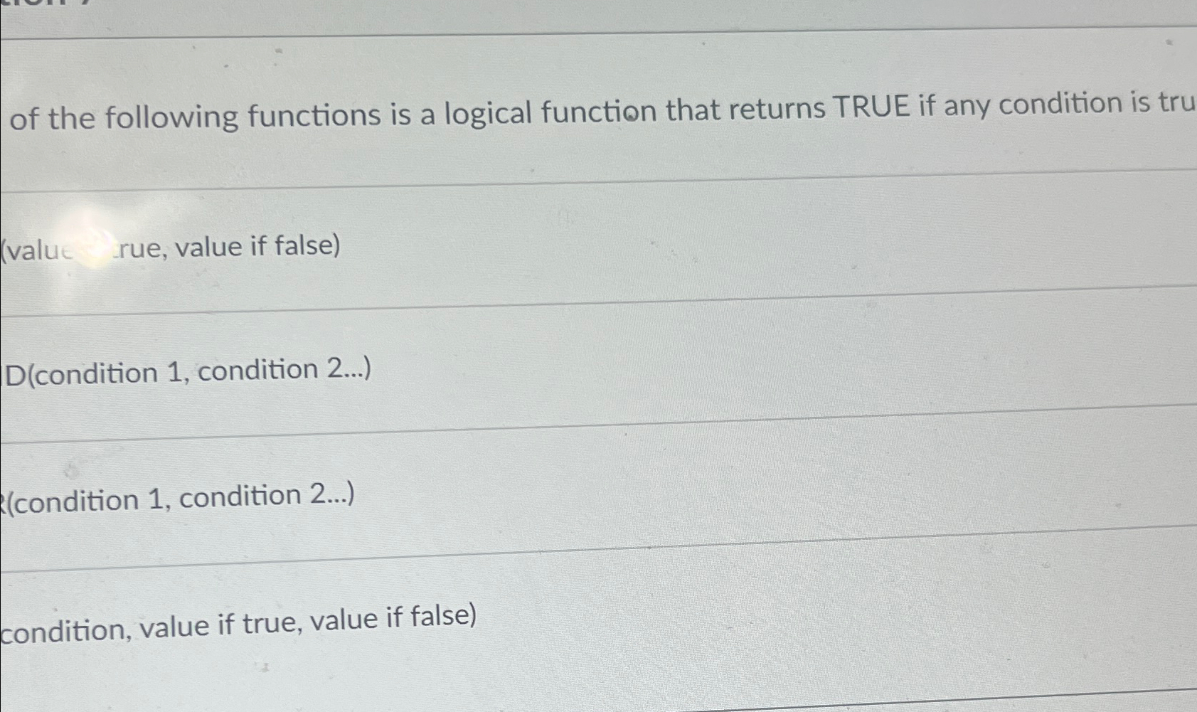 Solved of the following functions is a logical function that | Chegg.com
