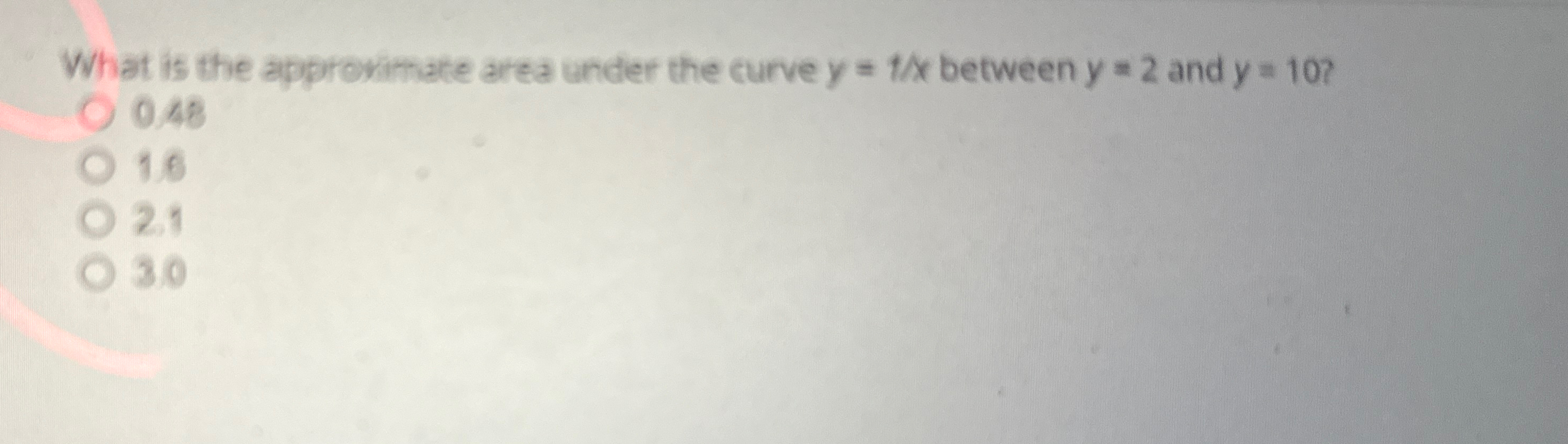 Solved What is the approvimate area under the curve y=1x | Chegg.com
