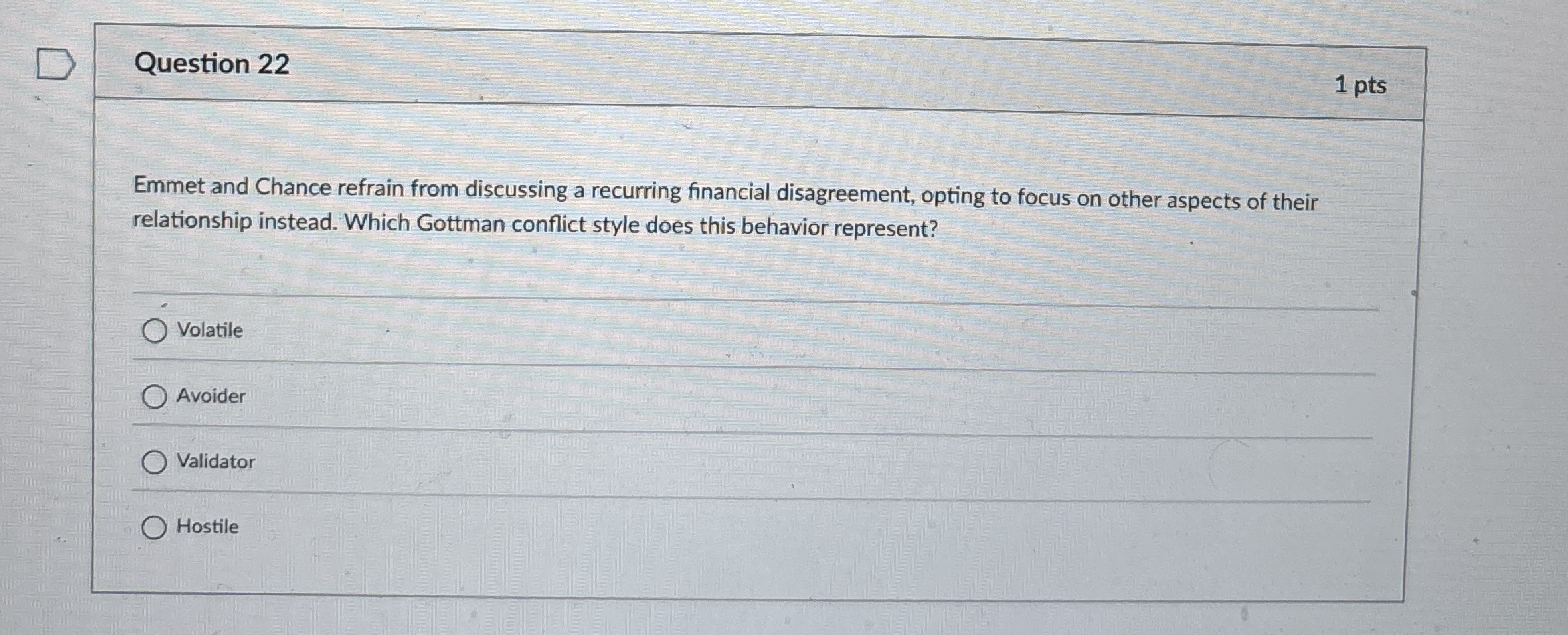 Solved Emmet and Chance refrain from discussing a recurring | Chegg.com