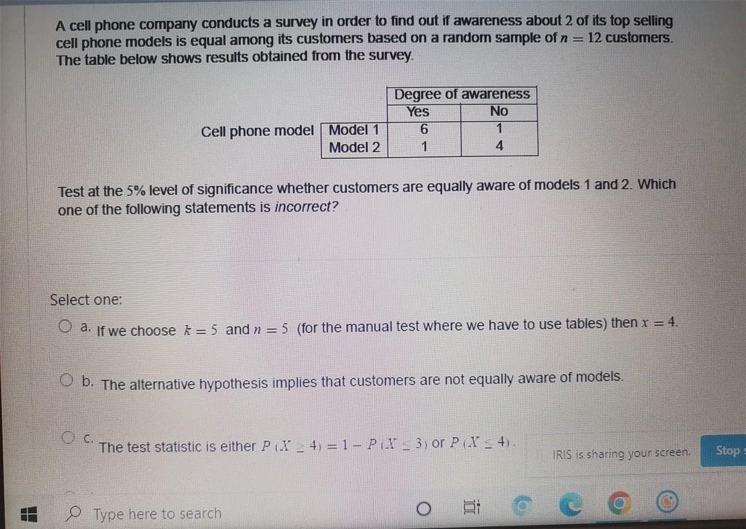 Solved A cell phone company conducts a survey in order to | Chegg.com