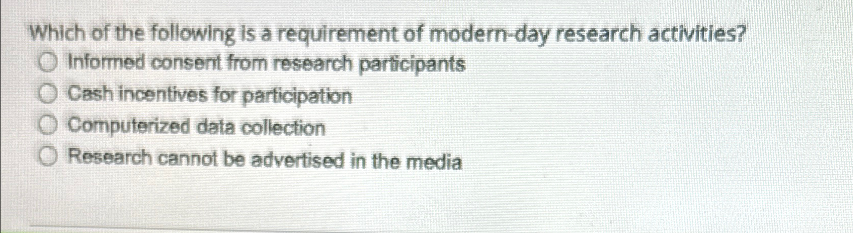 Solved Which of the following is a requirement of modern-day | Chegg.com