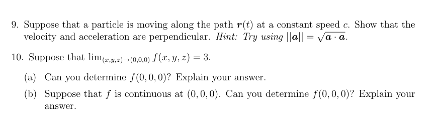 Solved Suppose that a particle is moving along the path r(t) | Chegg.com