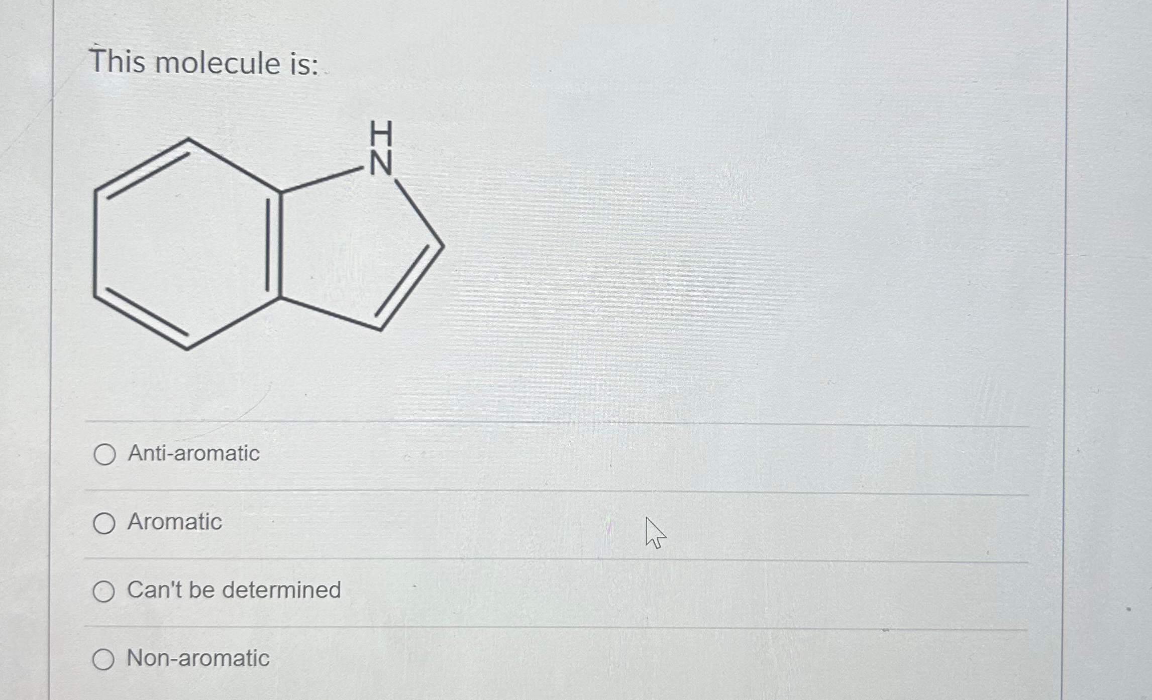 Solved This molecule is: Anti-aromaticAromaticCan't be | Chegg.com
