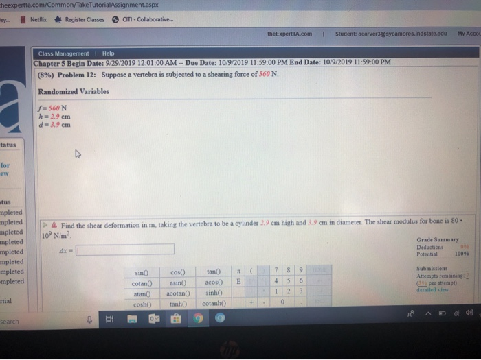 Solved heexpertta.com/common/Take TutorialAssignment.aspx - | Chegg.com