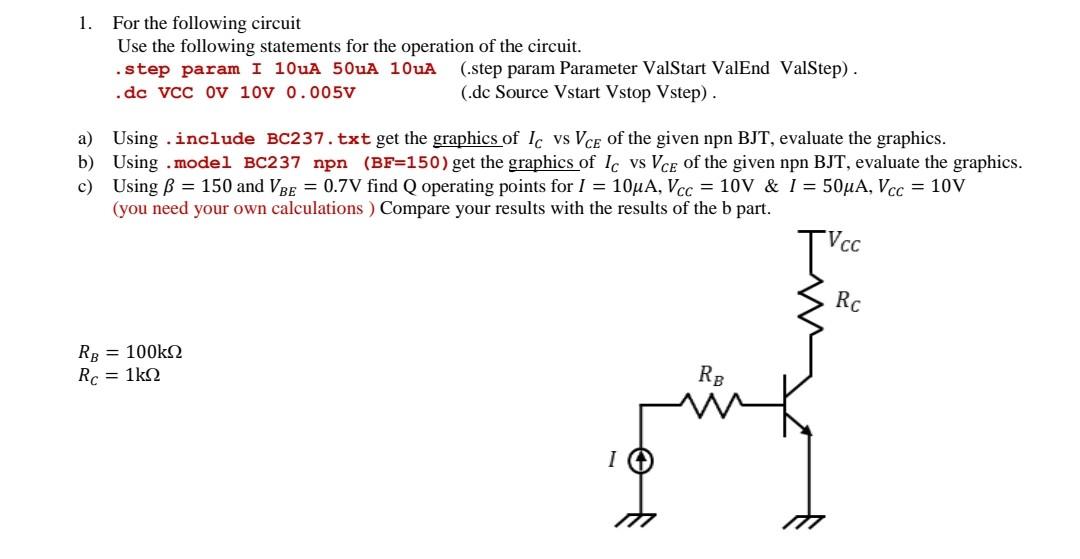 Solved 1. For the following circuit Use the following | Chegg.com Solved 1. For the following circuit Use the following | Chegg.com