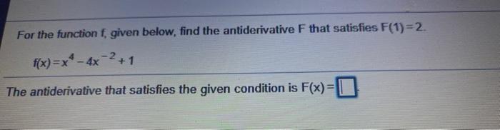Solved For the function f given below, find the | Chegg.com