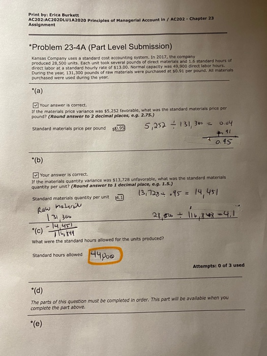Solved Print by: Erica Burkett AC202:AC202DLU1A2020 | Chegg.com