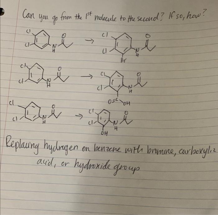 Solved is it possible to synthesize the first molecule to | Chegg.com