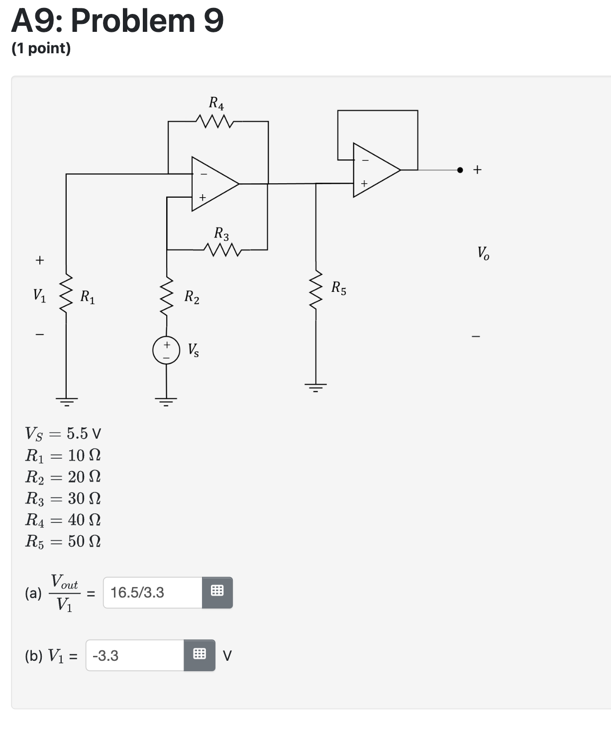 Solved A9: Problem 9(1 | Chegg.com