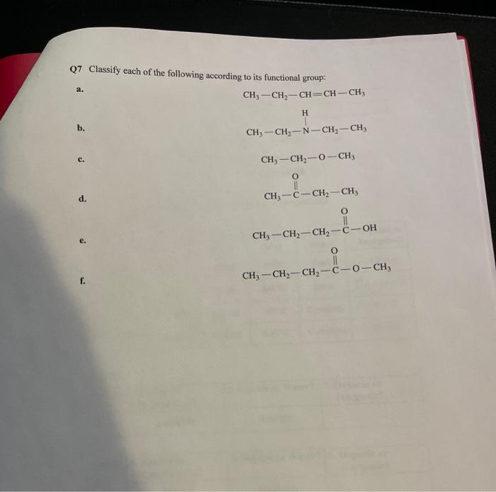 Solved Q7 Classify each of the following according to its | Chegg.com