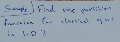 Solved Example Find the partition funcrion for classical gas | Chegg.com