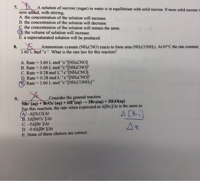 Solved A solution of sucrose (sugar) in water is in | Chegg.com