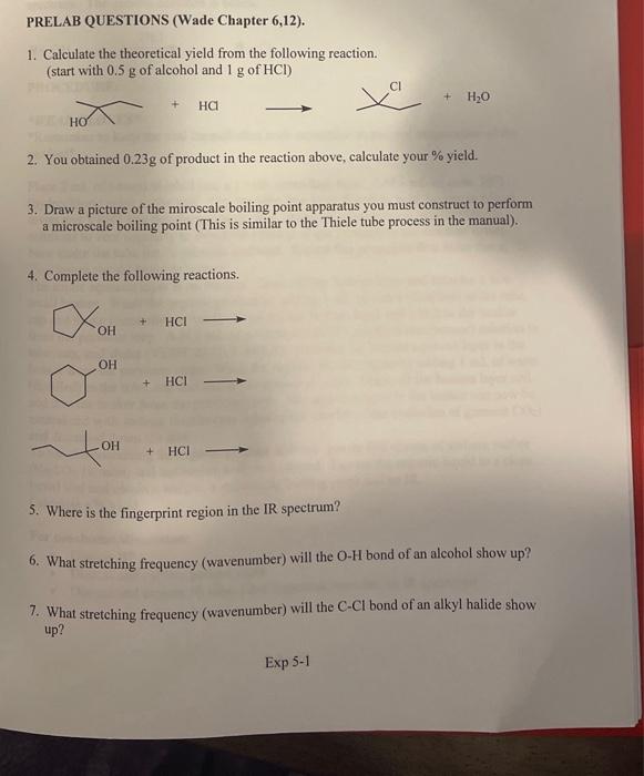 Solved 1. Calculate the theoretical yield from the following | Chegg.com