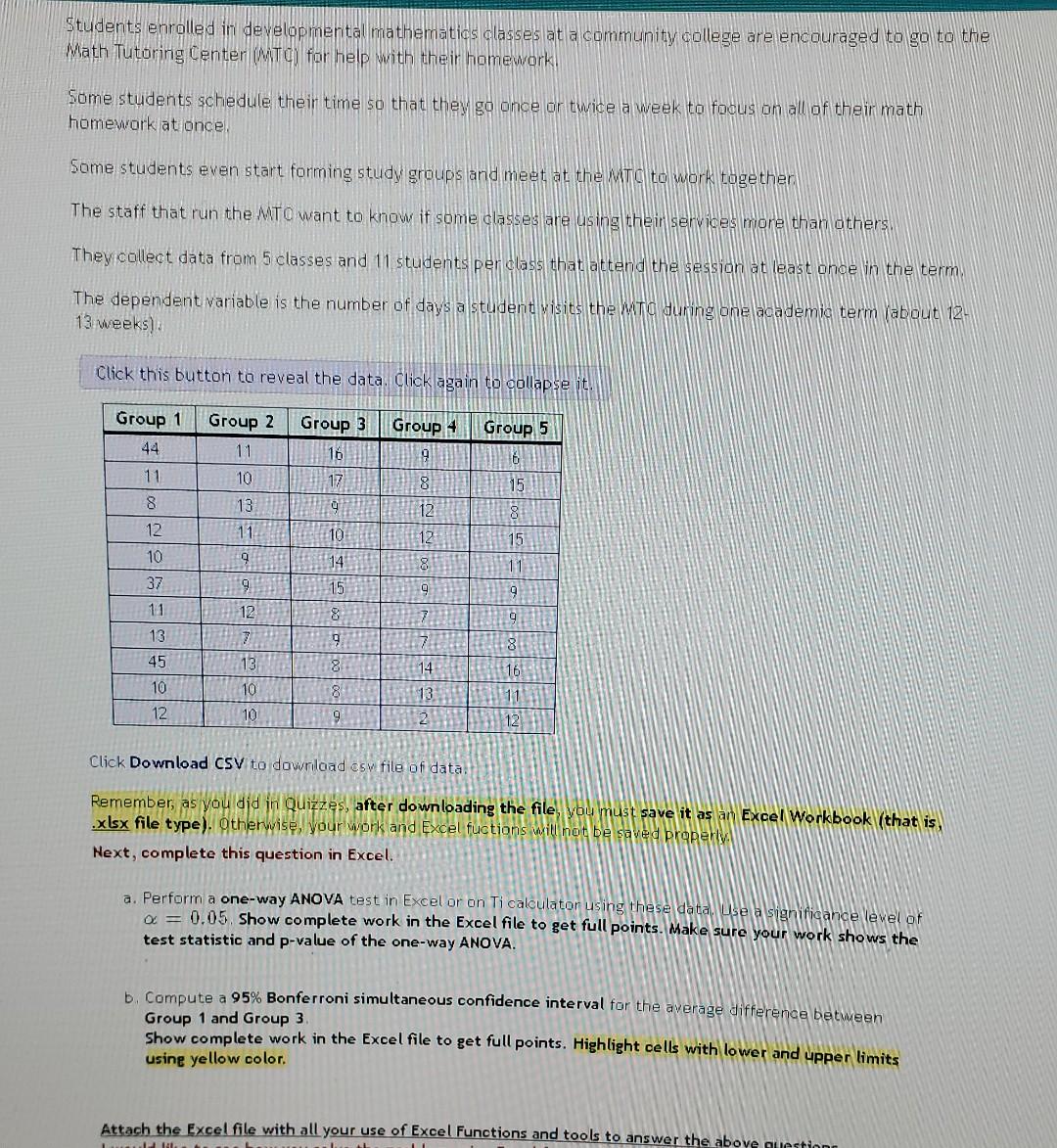 Solved Students enrolled in developmental mathematics | Chegg.com