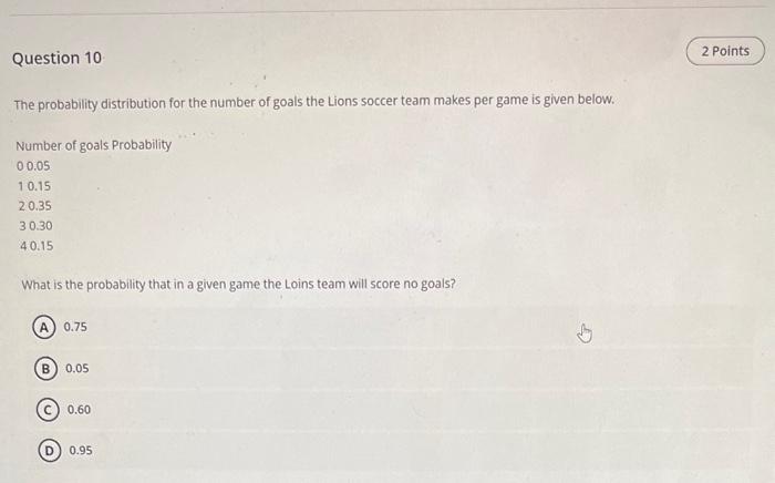 [Solved]: The probability distribution for the number of go
