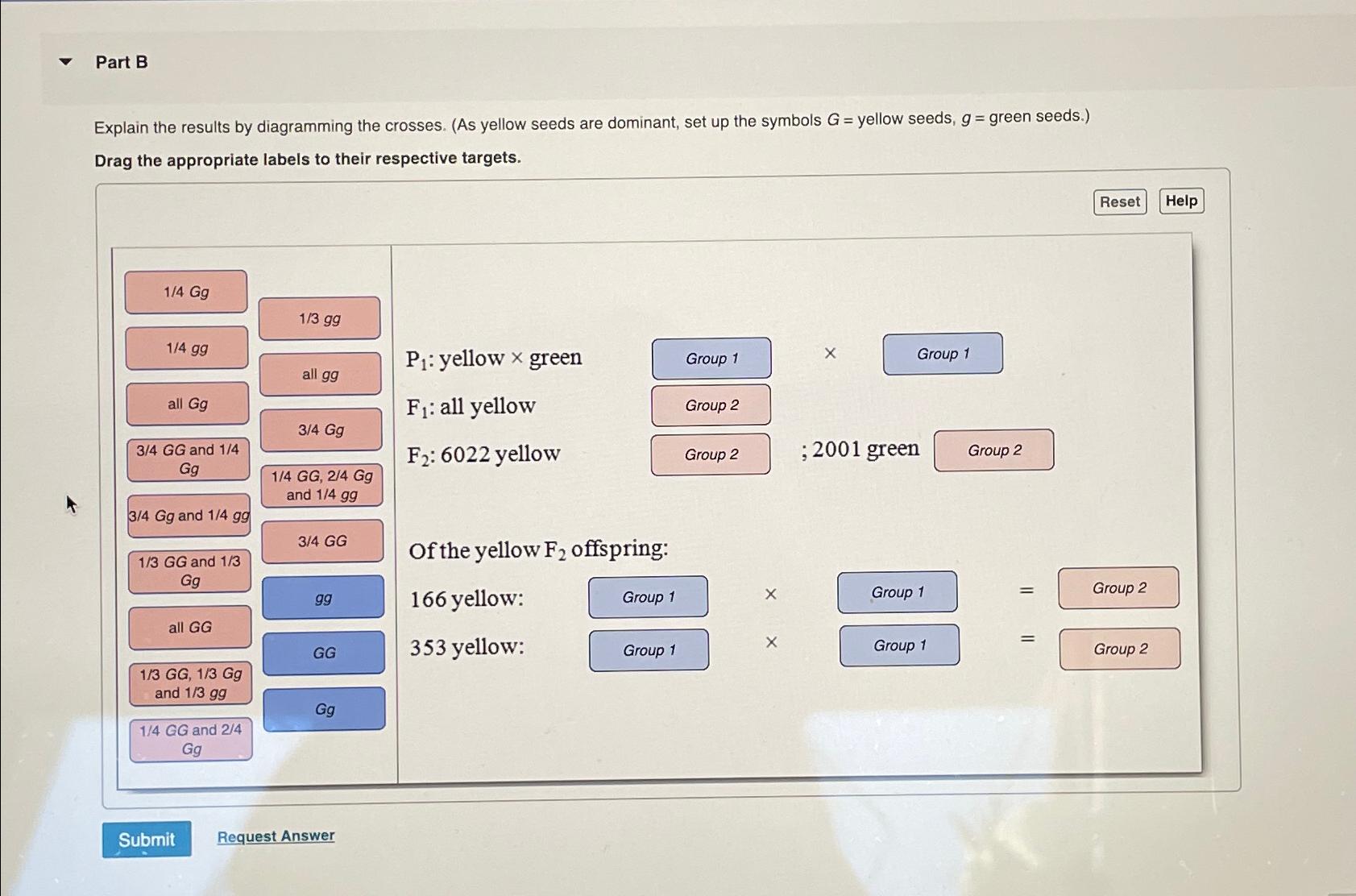 Solved Part BExplain the results by diagramming the crosses. | Chegg.com