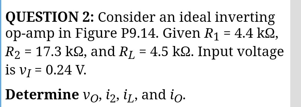 Solved QUESTION 2: Consider an ideal inverting op-amp in | Chegg.com