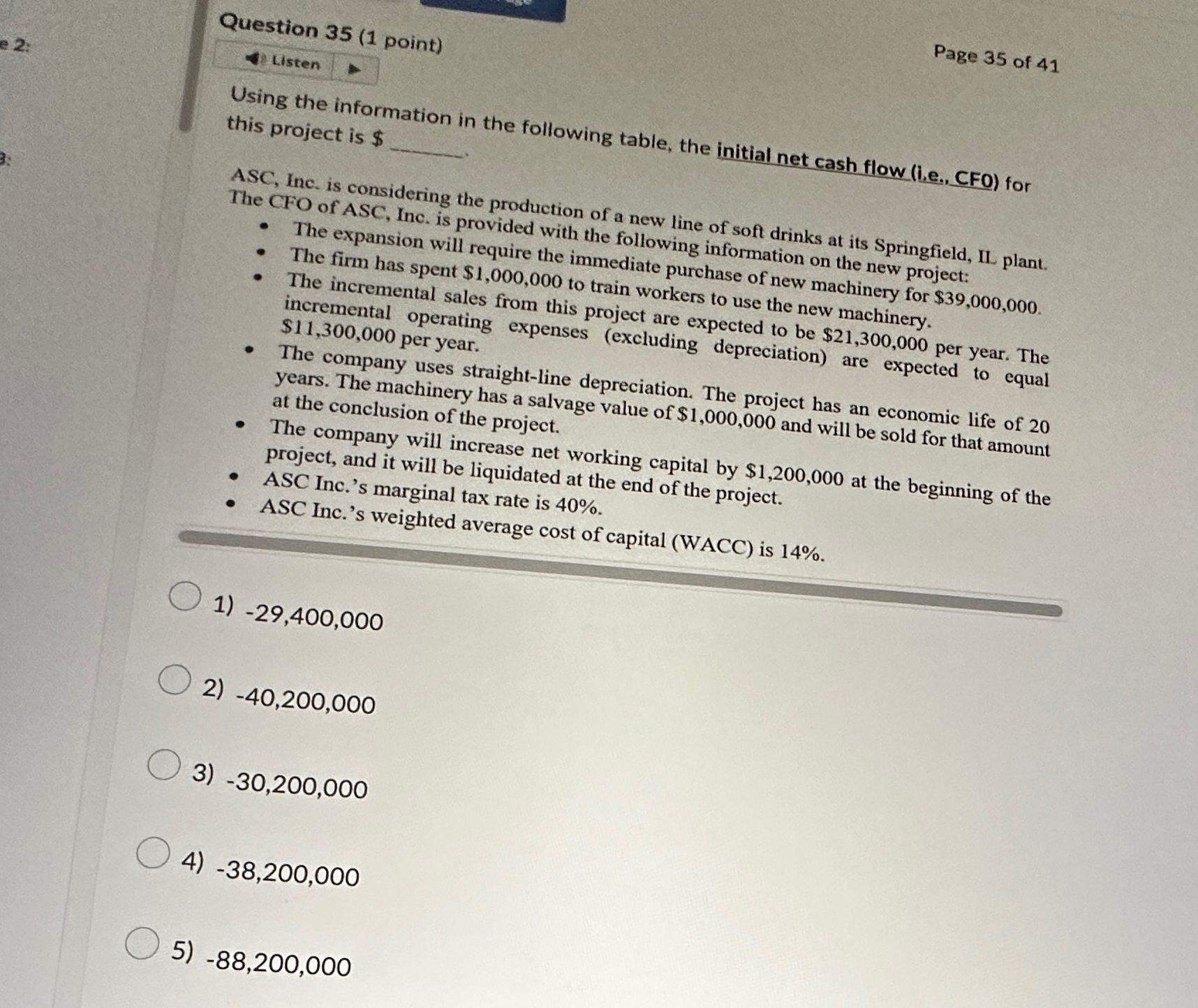 Solved Question 35 (1 ﻿point)ListenPage 35 ﻿of 41this | Chegg.com
