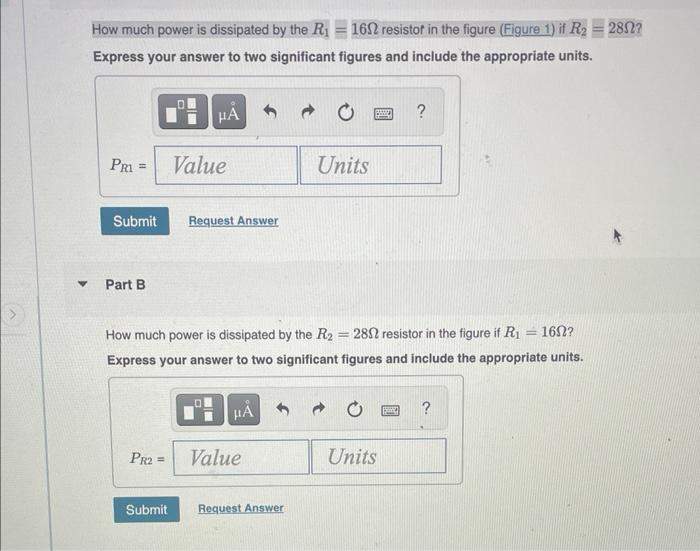 Solved How much power is dissipated by the R1=16Ω resistor | Chegg.com