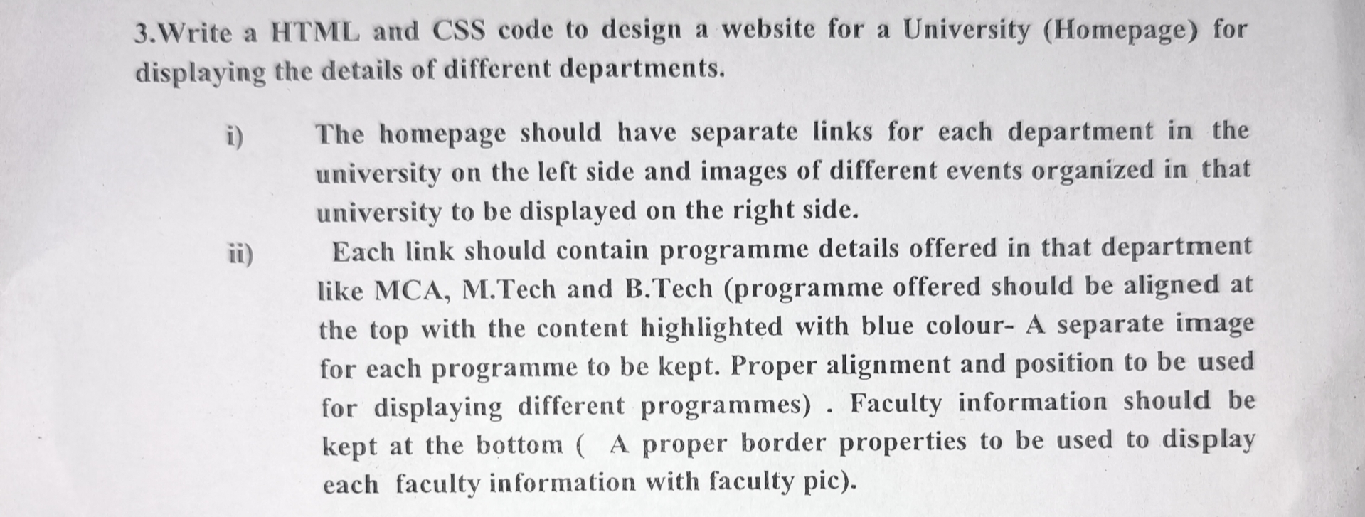 Solved Write a HTML and CSS code to design a website for a | Chegg.com