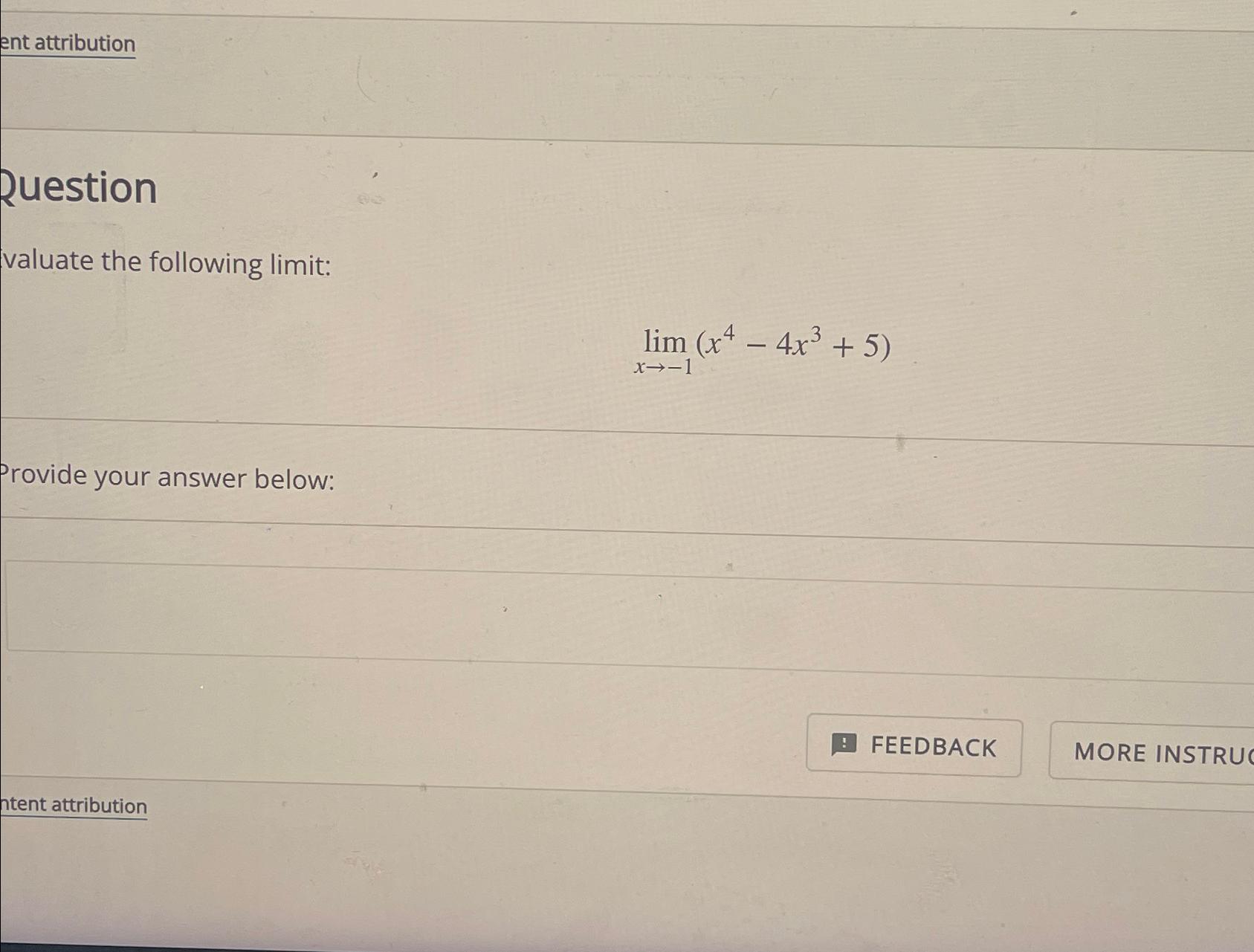 Solved ent attributionQuestionvaluate the following | Chegg.com