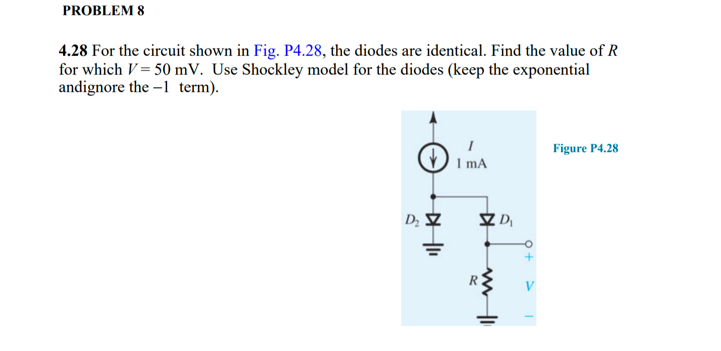 Solved PROBLEM 84.28 ﻿For the circuit shown in Fig. P4.28, | Chegg.com