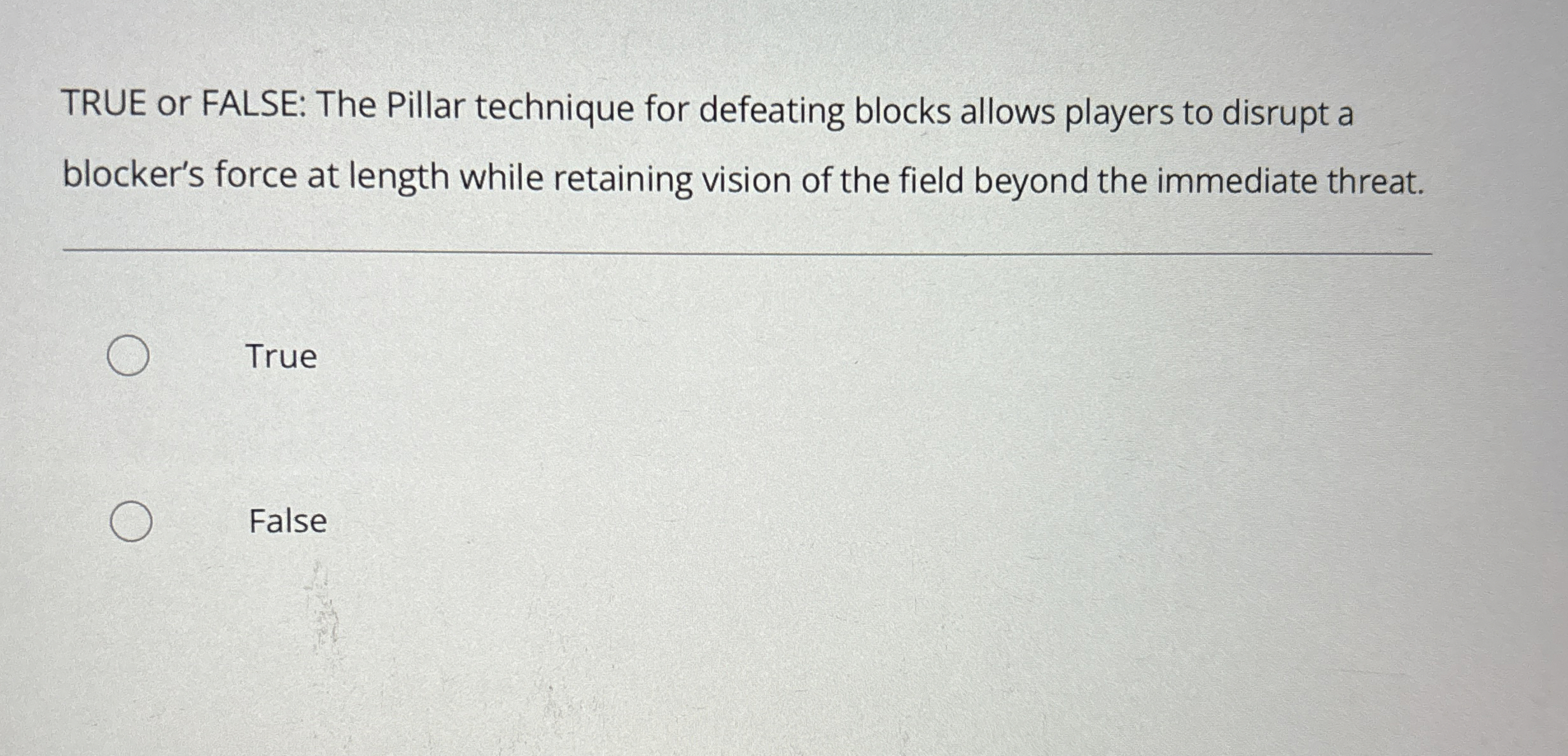 Solved TRUE or FALSE: The Pillar technique for defeating | Chegg.com
