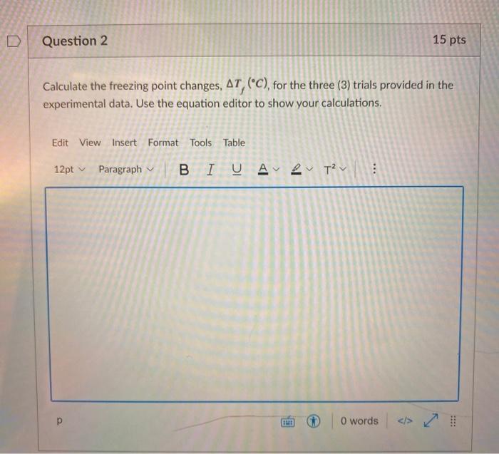 Solved A. Freezing Point of Cyclohexane (Solvent) Reported | Chegg.com