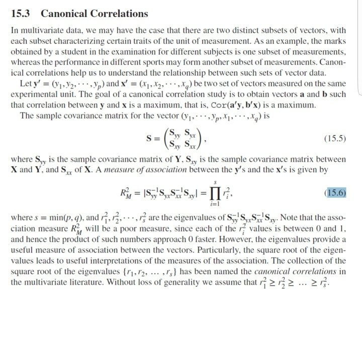 Canonical correlation analysis quantifies the | Chegg.com