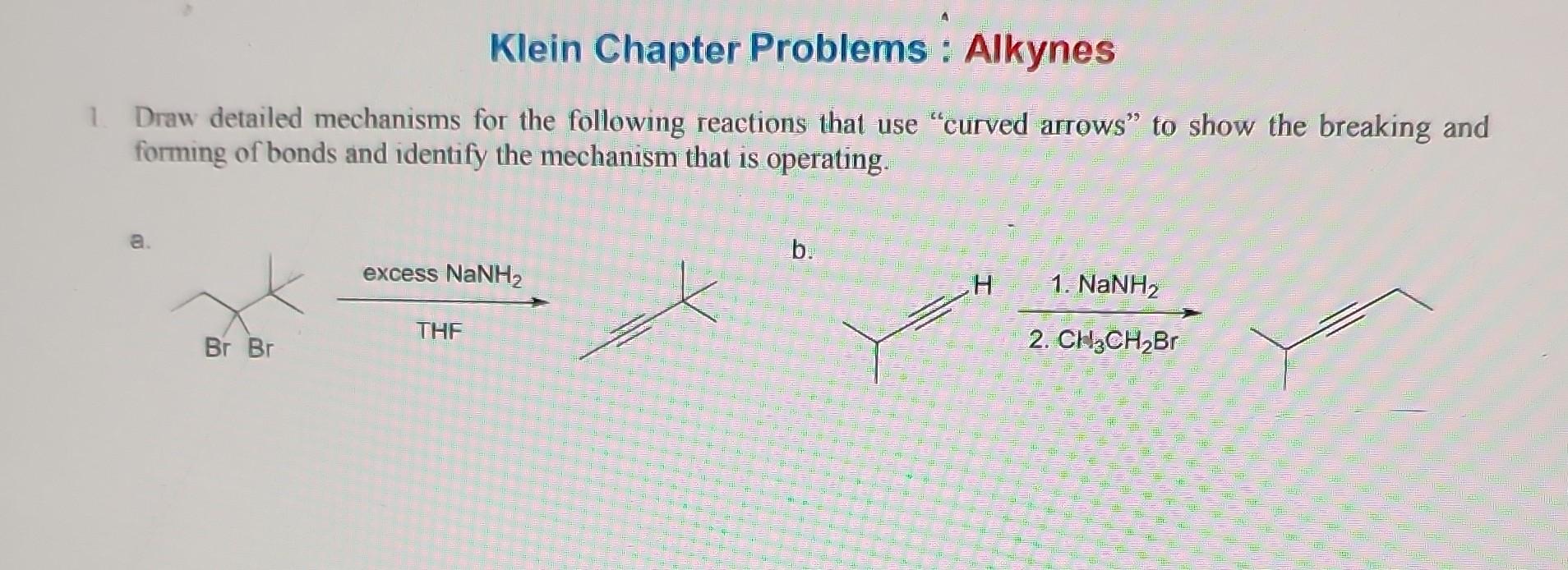Solved Klein Chapter Problems : Alkynes Draw detailed | Chegg.com