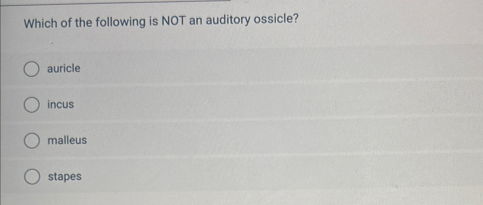 Solved Which of the following is NOT an auditory | Chegg.com