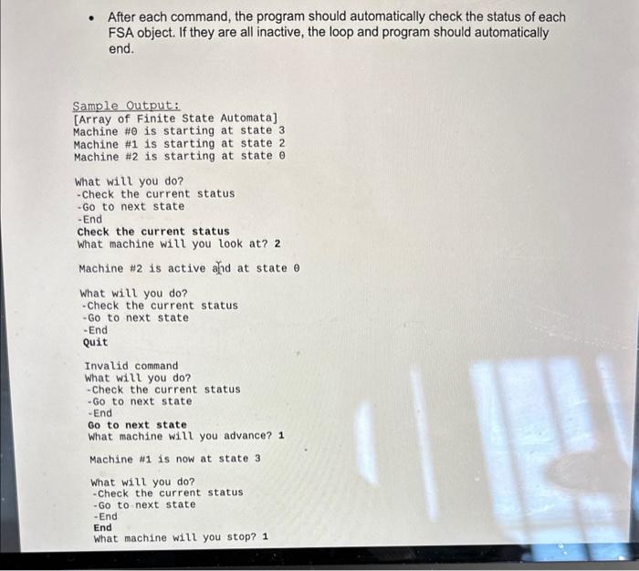 Solved Assignment 7B: Multiple Finite State Automata. Custom | Chegg.com