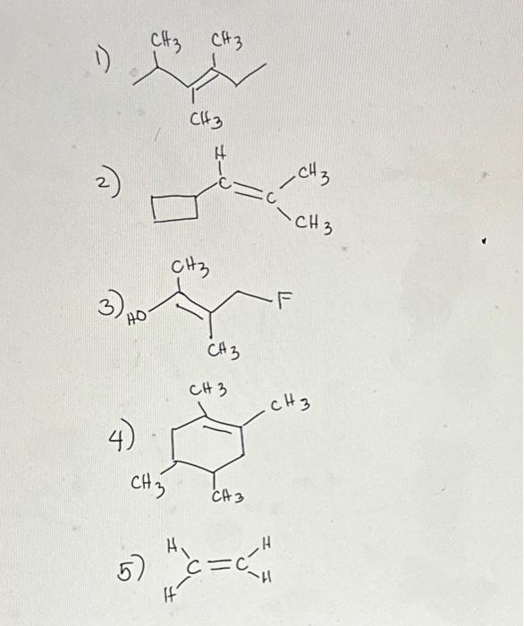 Solved Provide a correct name for each structure. Include | Chegg.com