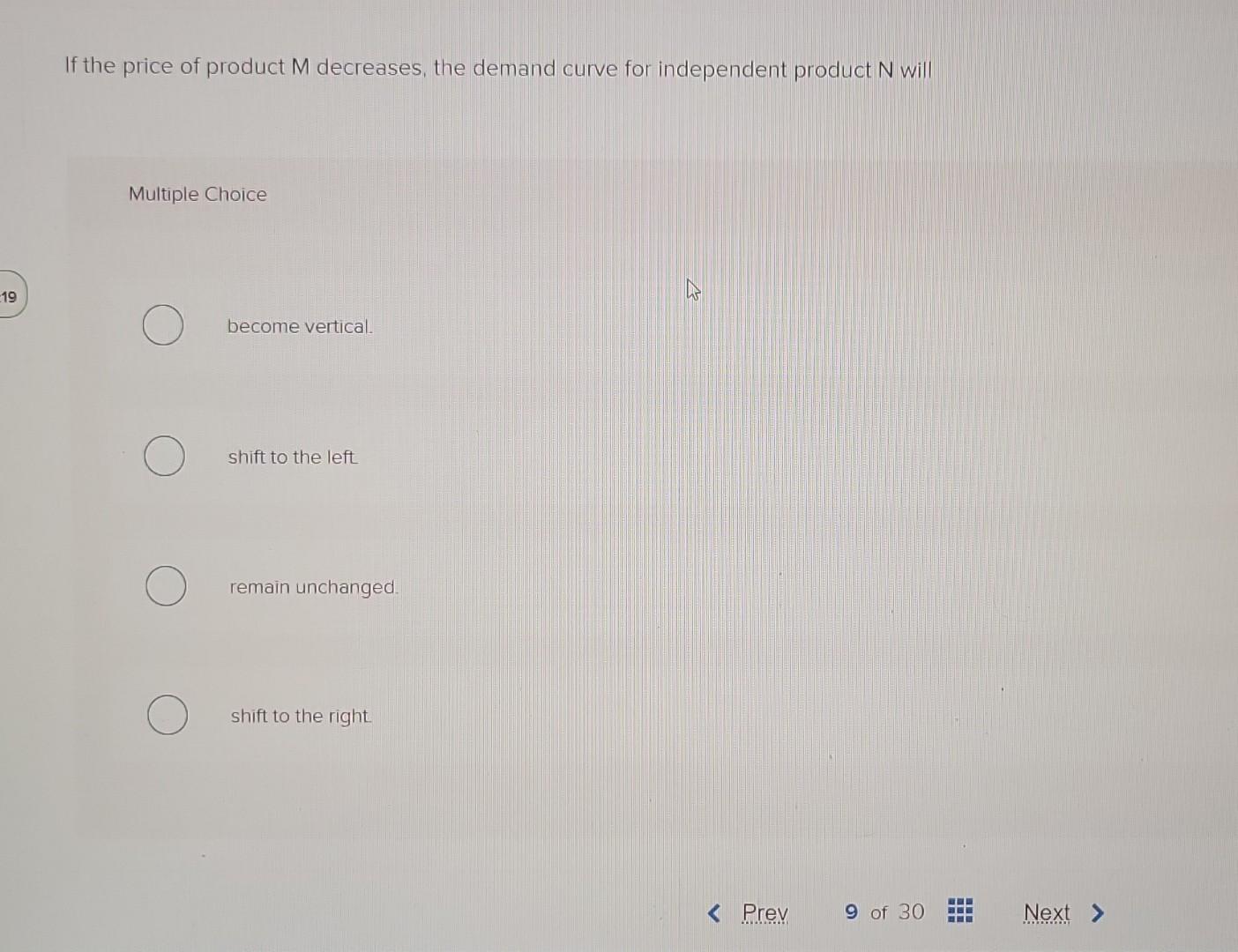 Solved If the price of product M decreases, the demand curve | Chegg.com