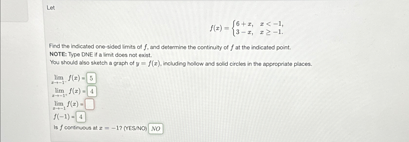 Solved Letf(x)={6+x,x