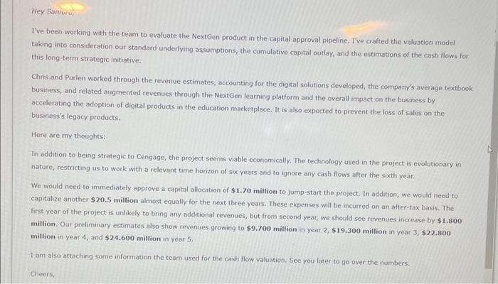 Solved 2. Financial appraisal of investment projects The | Chegg.com