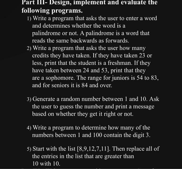 Solved Part I- True or False 1) The input function's job is | Chegg.com