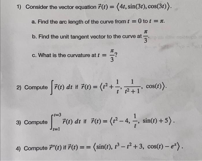 Solved 1) Consider the vector equation | Chegg.com