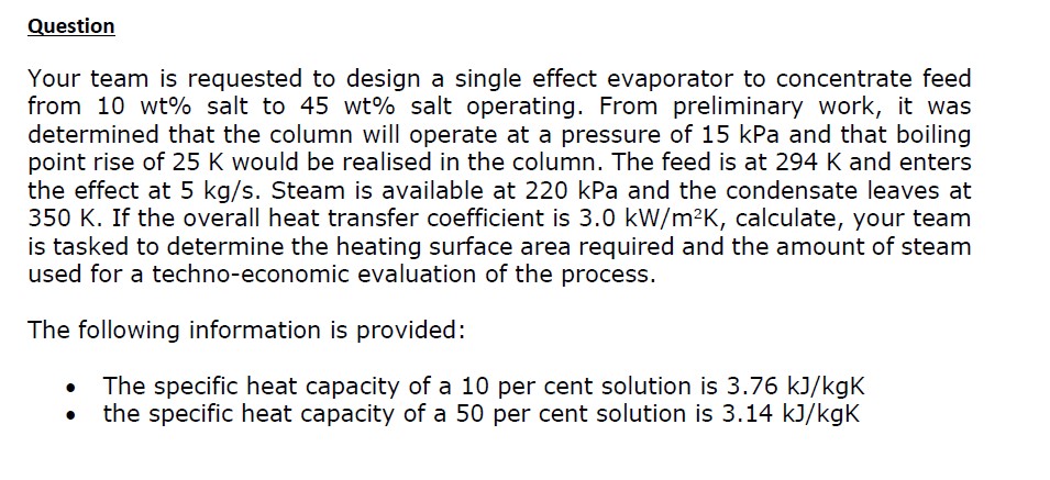 Solved QuestionYour team is requested to design a single | Chegg.com
