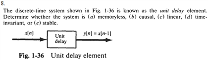 Solved The discrete - time system shown in Fig. 1 - 36 is | Chegg.com