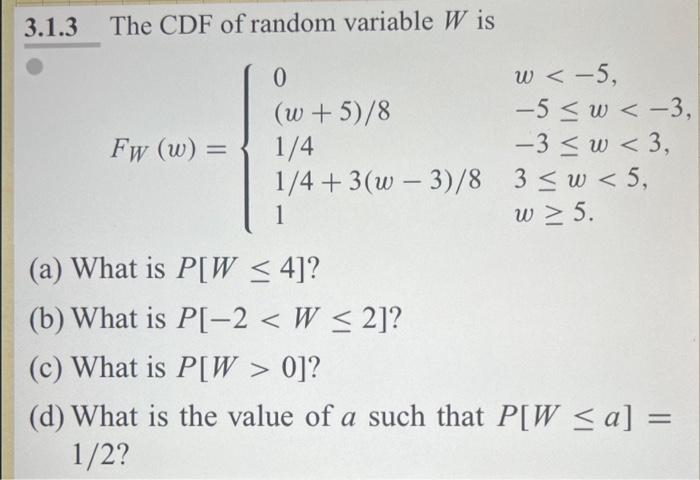 3.2.3 Find the PDF fU(u) of the random variable U in | Chegg.com