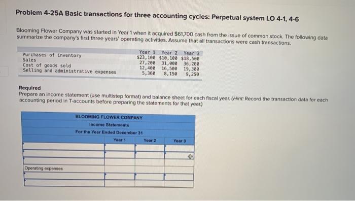 Solved Problem 4-25A Basic transactions for three accounting | Chegg.com