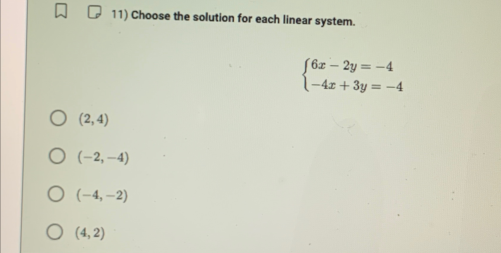 Solved Choose the solution for each linear | Chegg.com